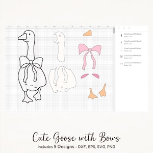 Silly Goose Bundle – 9 Cute Goose Designs, Minimal Goose Clipart for ...
