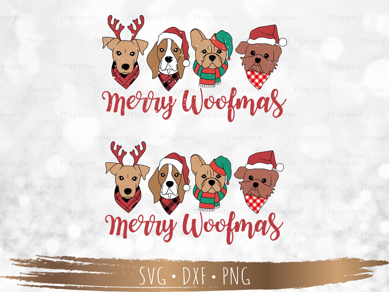 Merry Woofmas SVG Christmas Dog Svg Design for Svg Dxf - Etsy