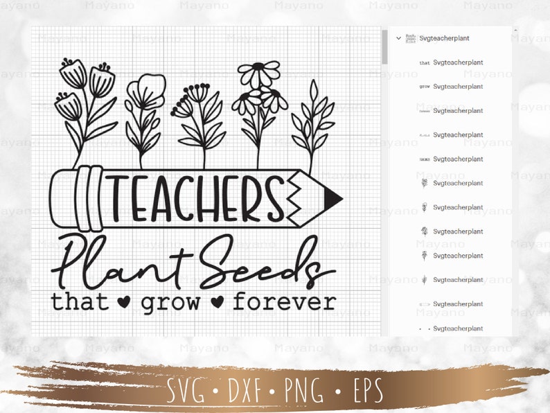 Teachers Plant Seeds That Grow Forever Svg Funny Teacher - Etsy