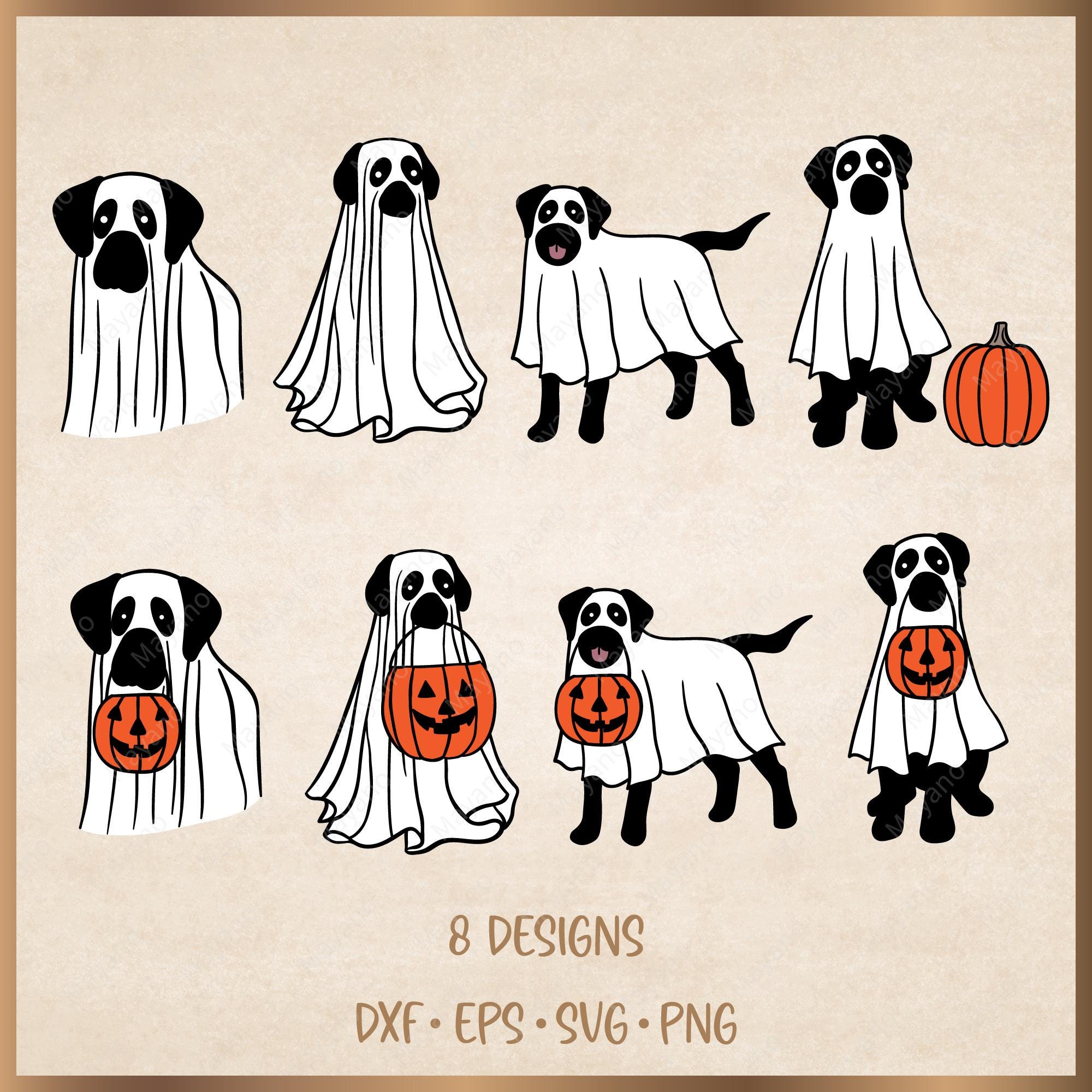 Black Ghost Labrador Retriever Dog Svg, Boo Svg, Halloween Svg, Files ...