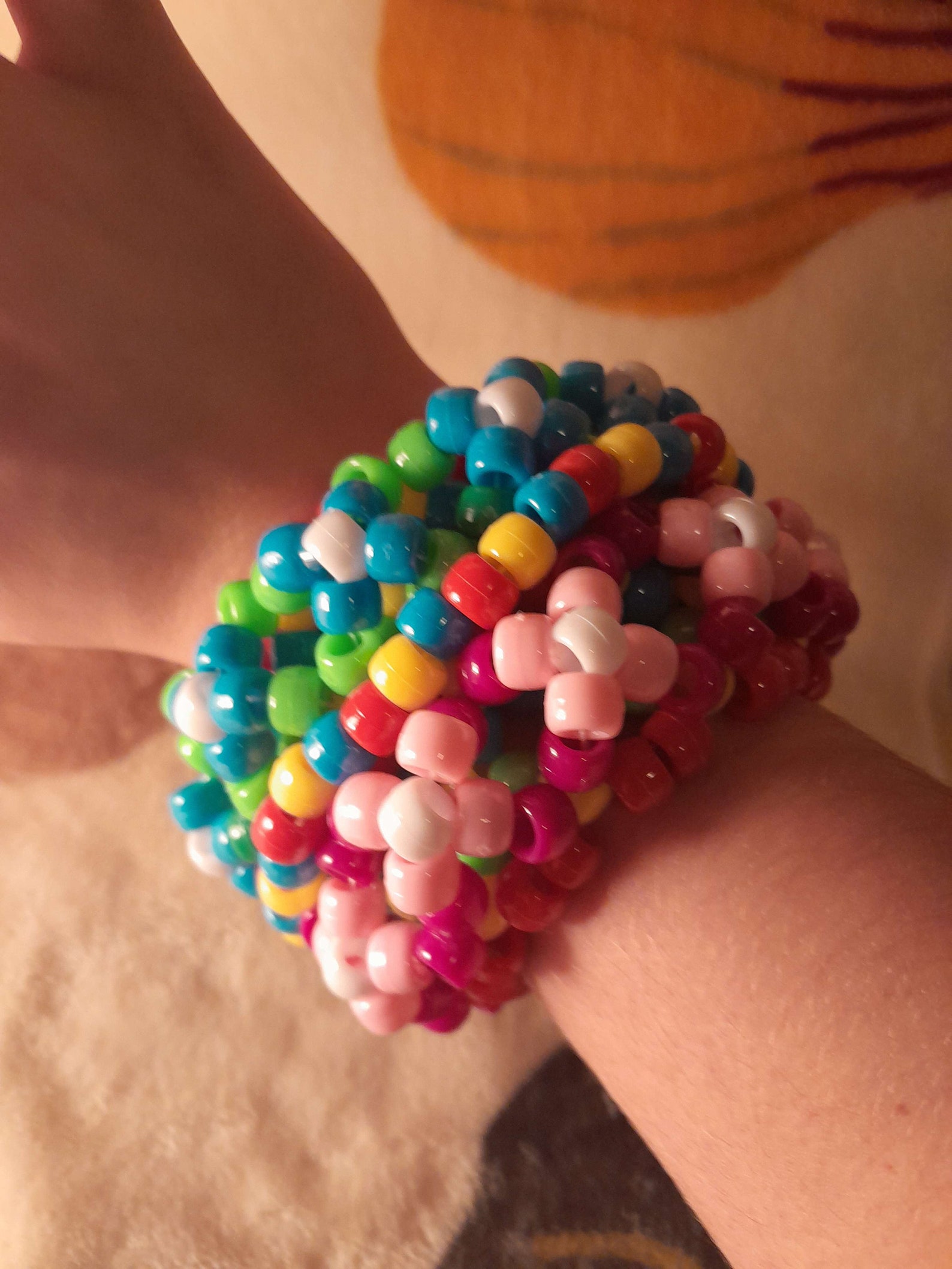 3D Mini Rotating Rainbow Kandi Cuff - Etsy