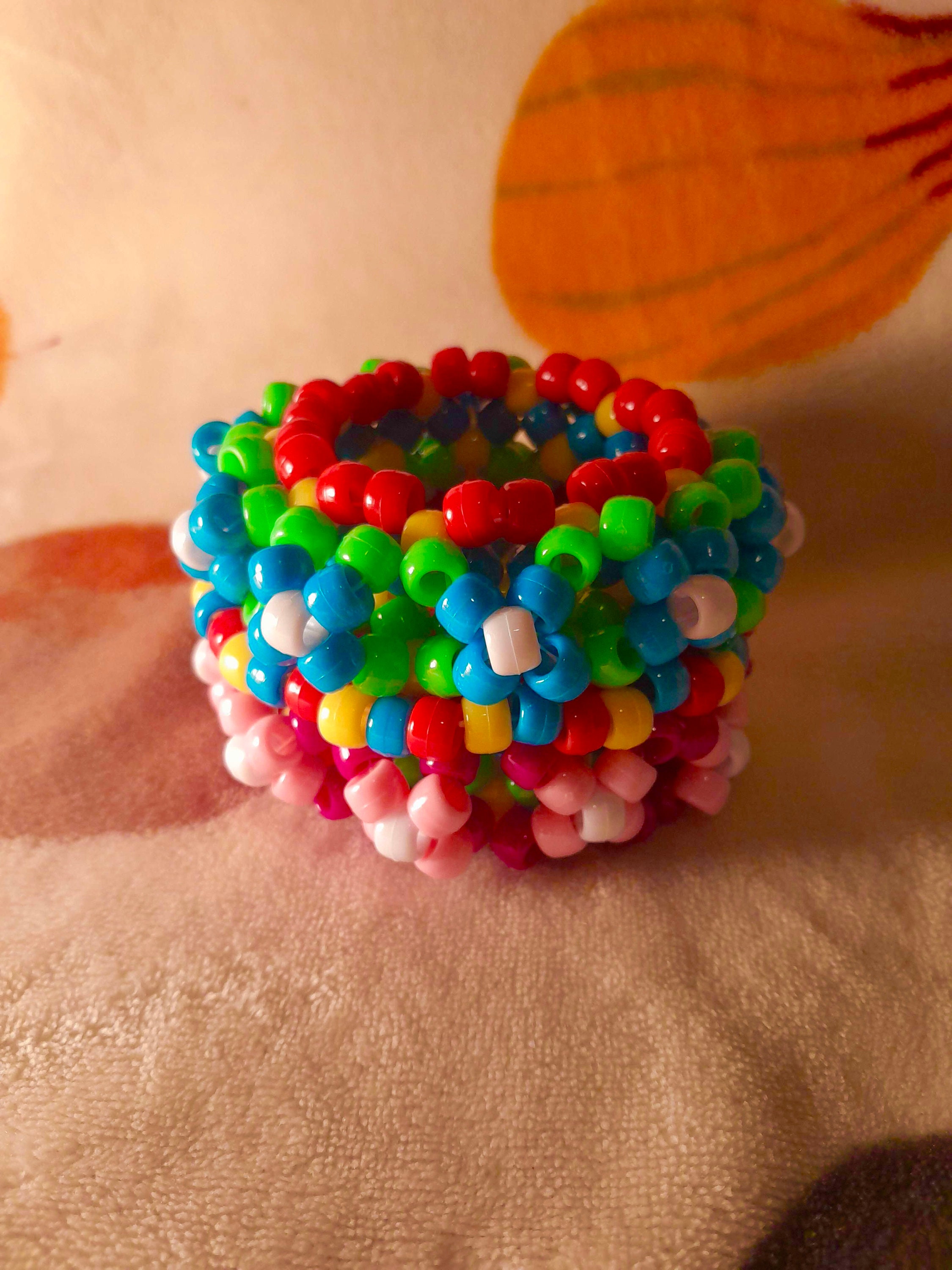 3D Mini Rotating Rainbow Kandi Cuff - Etsy