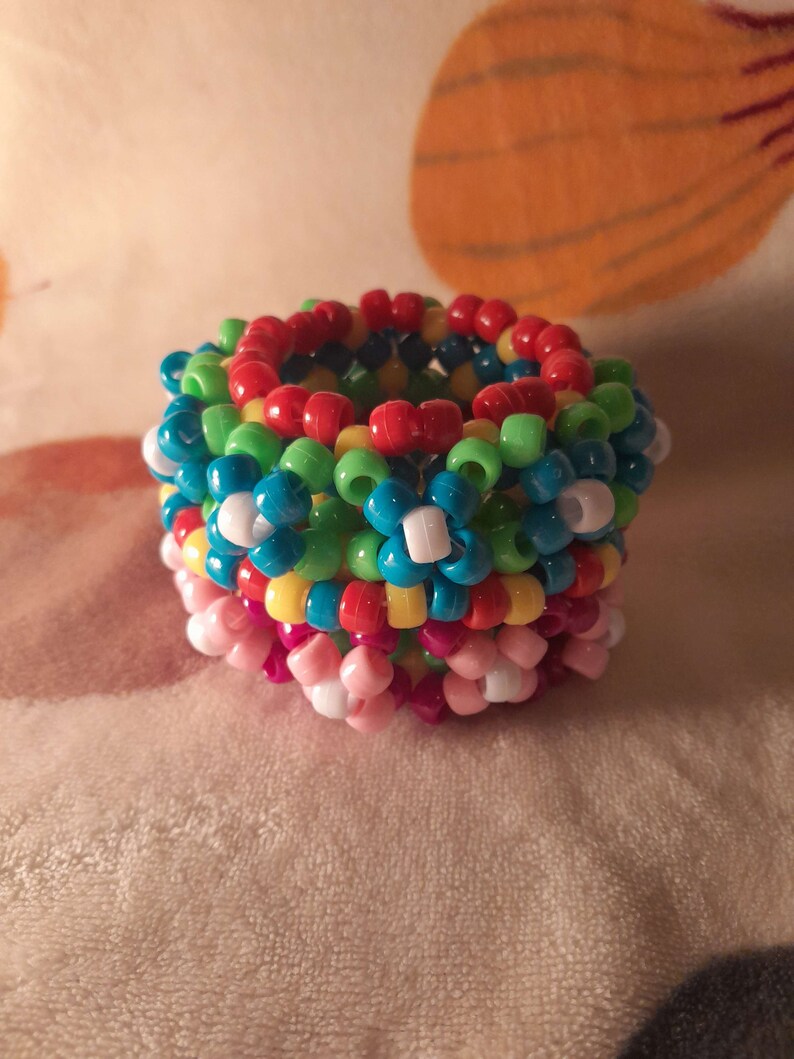 3D Mini Rotating Rainbow Kandi Cuff - Etsy