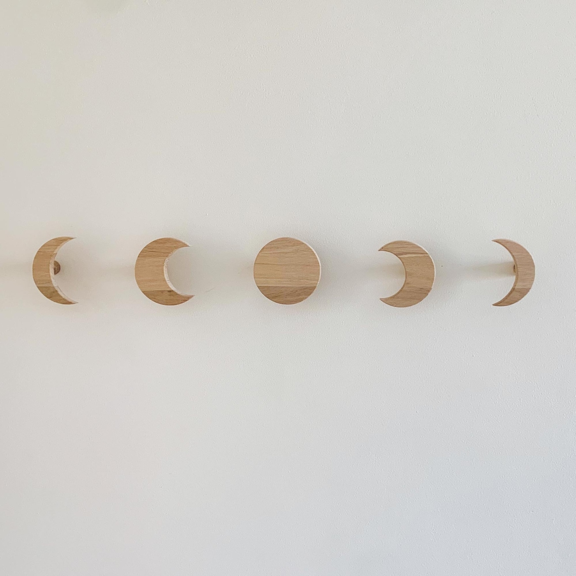 Moon Phases Decorative Wall Hooks | Moon Wall Décor, Half Moon Wall ...