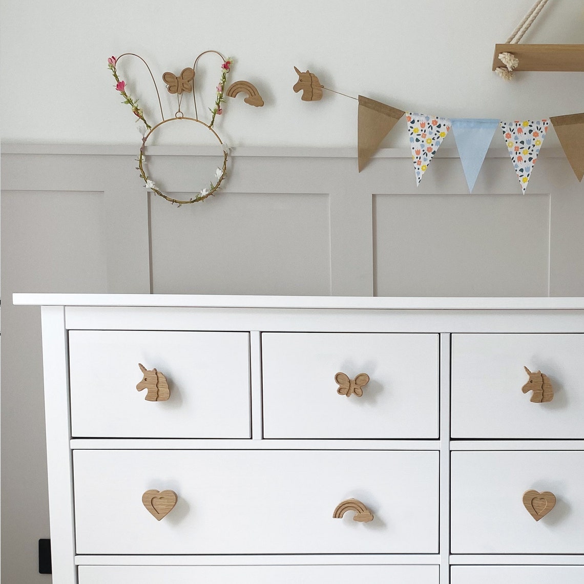 Girls Nursery Drawer Knobs | Unicorn Decor, Butterfly Decor, Fairy ...