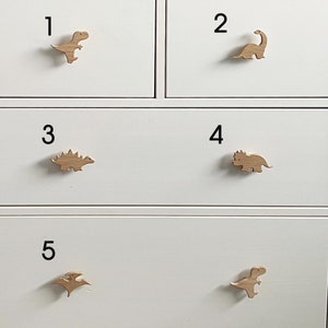 Dinosaur Drawer Knobs Dinosaur Nursery Decor, Dino Theme, Solid Oak ...