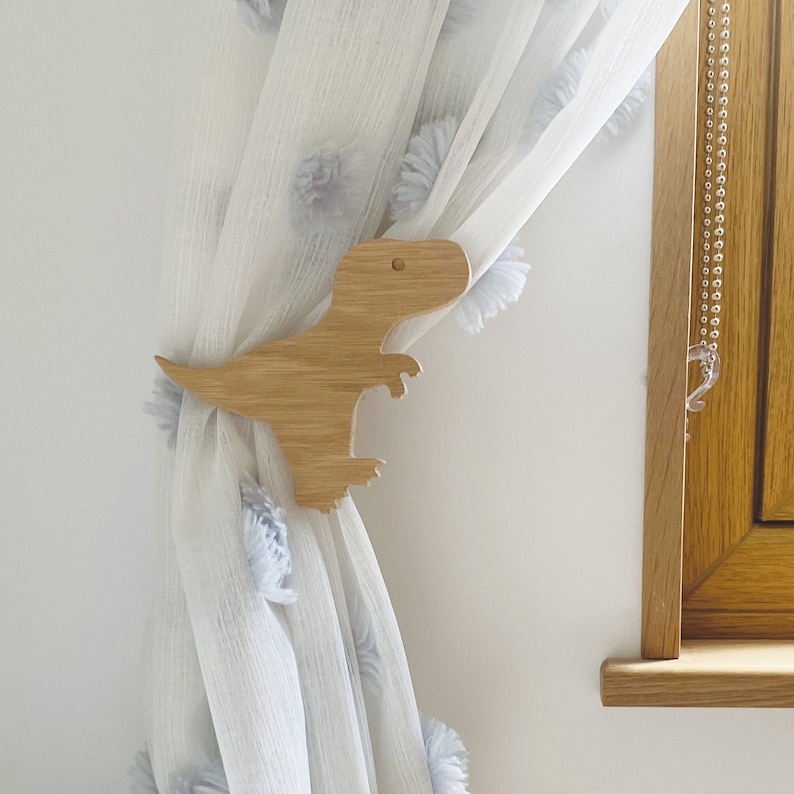 Dinosaur Curtain Tie Backs | Curtain Holdbacks, T-rex Tie Back Hook ...