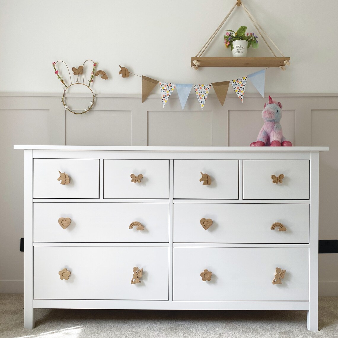 Girls Nursery Drawer Knobs | Unicorn Decor, Butterfly Decor, Fairy ...