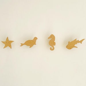 Ocean Nursery Wall Hooks | Nursery Decor, Under the Sea Nursery, Ocean ...