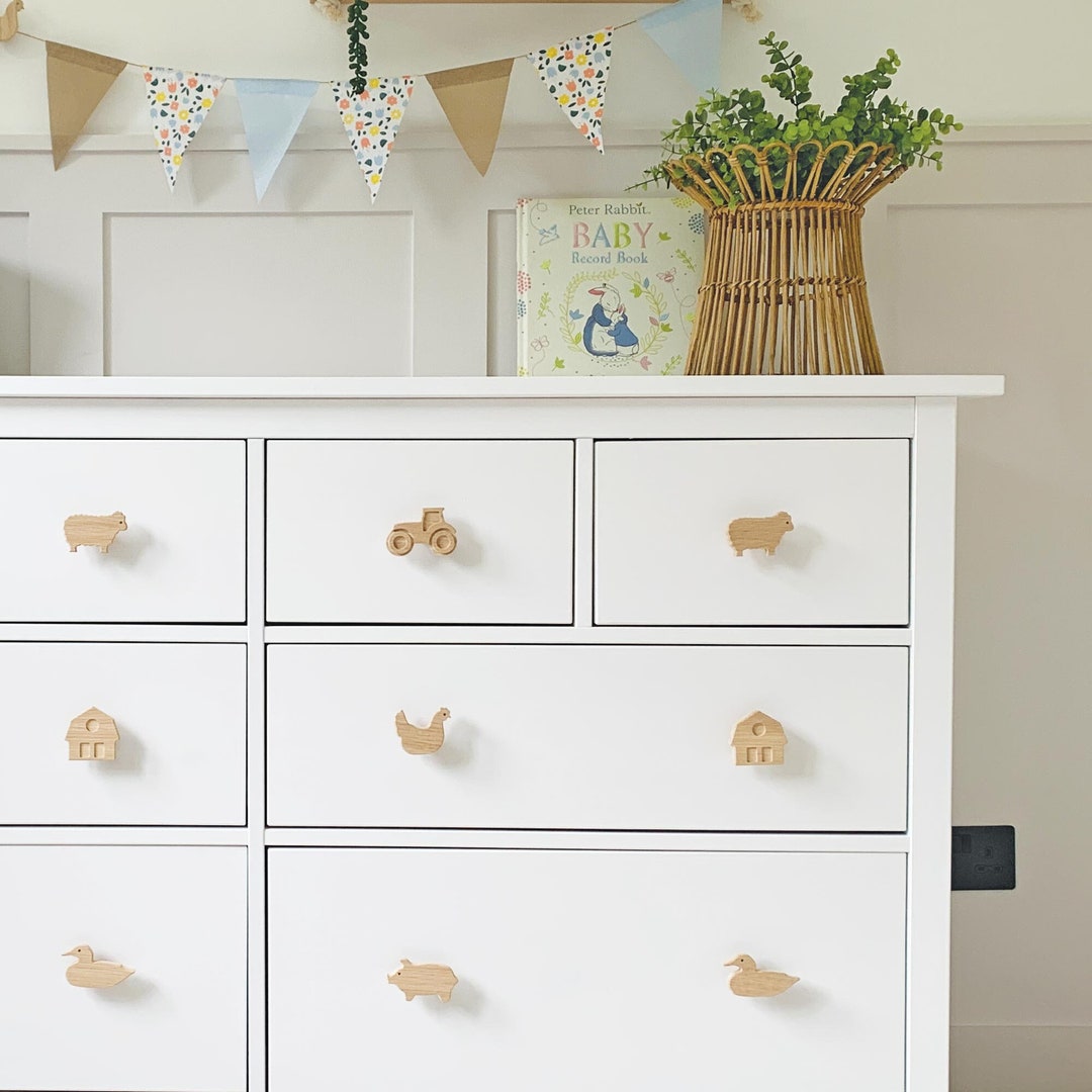 Farmyard Drawer Knobs | Nursery Decor, Nursery Inspo, Country Style, Kids Room, Drawer Handles ...