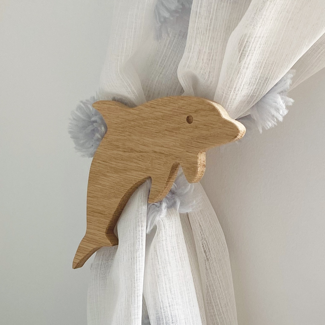 Ocean Curtain Tie Backs | Curtain Holdbacks, Dolphin Tie Back Hook ...