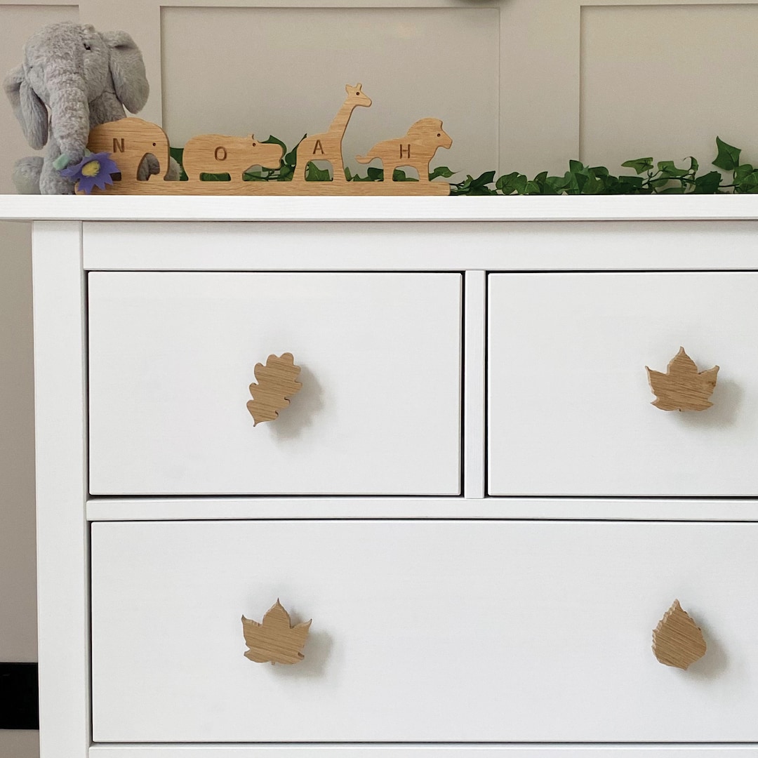 Leaf Drawer Knobs Woodland Nursery Décor, Forest Wall Art, Safari Décor ...