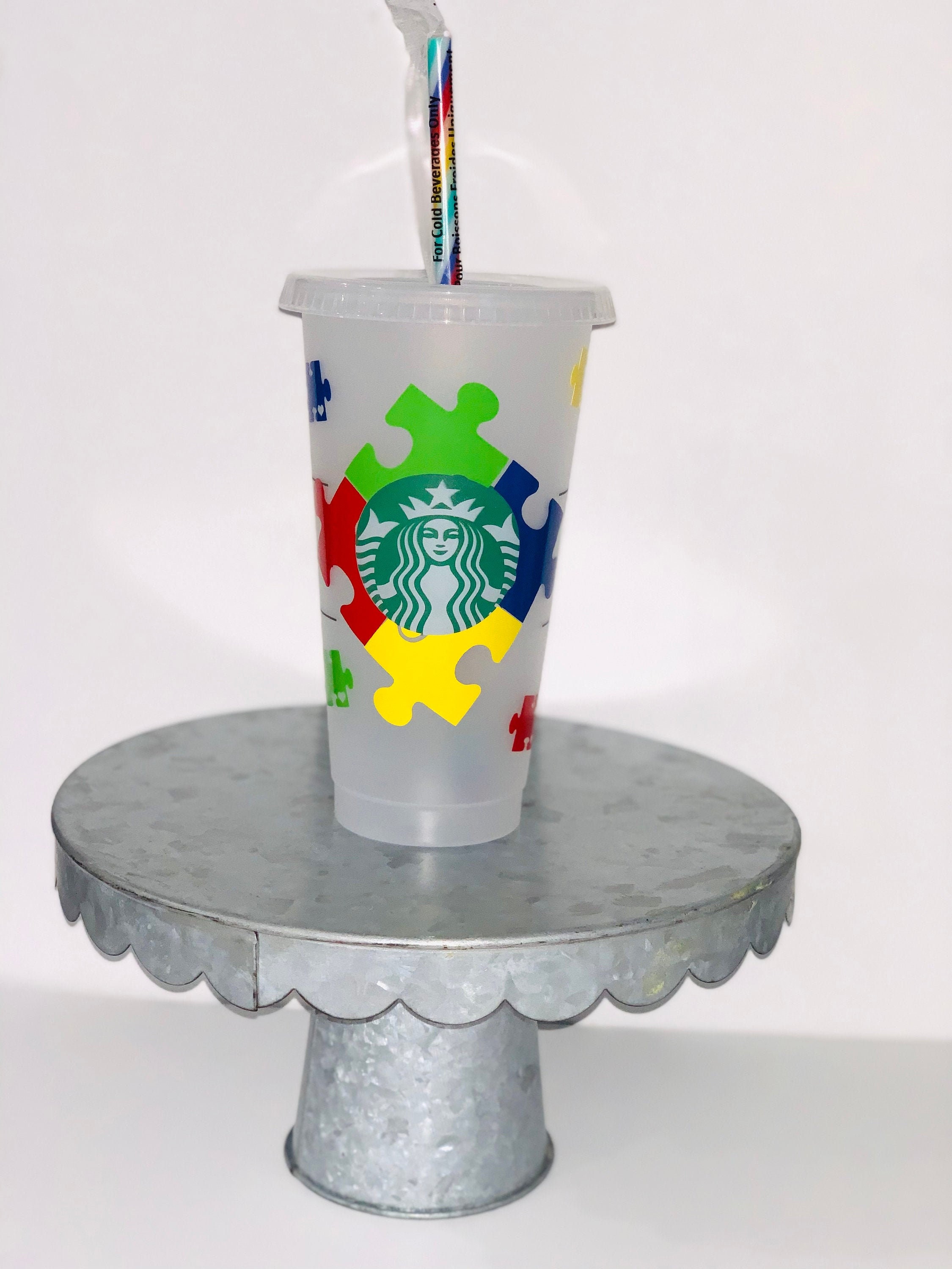 Starbucks Cold Drink Cup Autism Awareness, Reusable Cold Drink, Tumbler ...