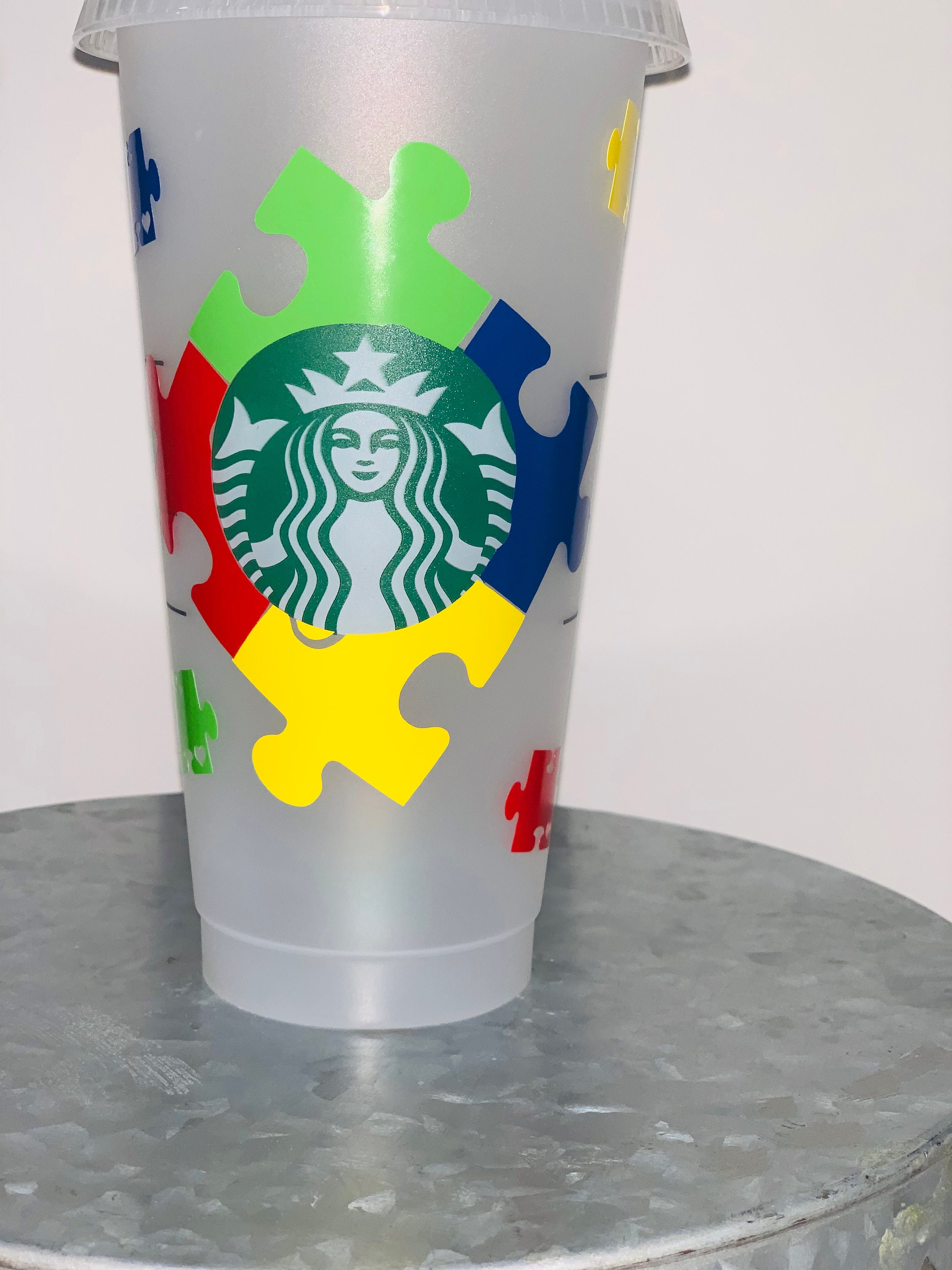 Starbucks Cold Drink Cup Autism Awareness, Reusable Cold Drink, Tumbler ...