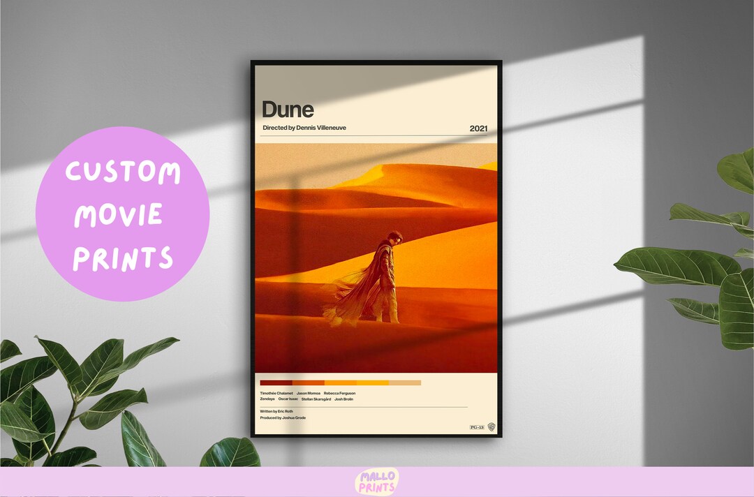 CUSTOM Minimalist Movie Poster Custom Movie Prints Mid Century Modern ...