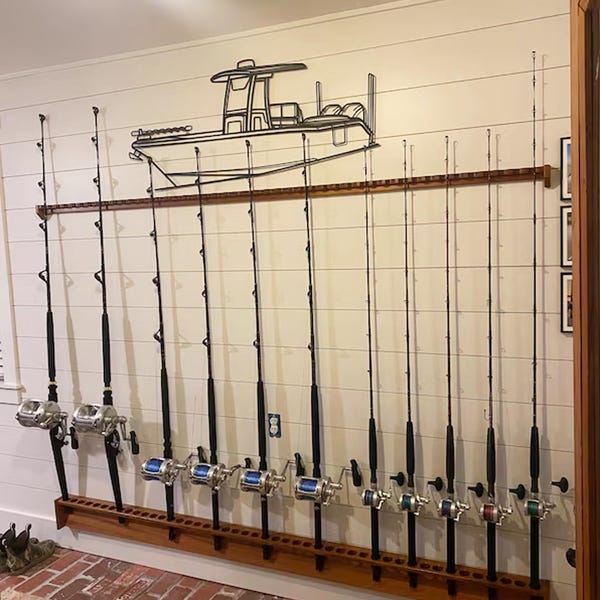 Fishing Rod Wall Mount - Etsy