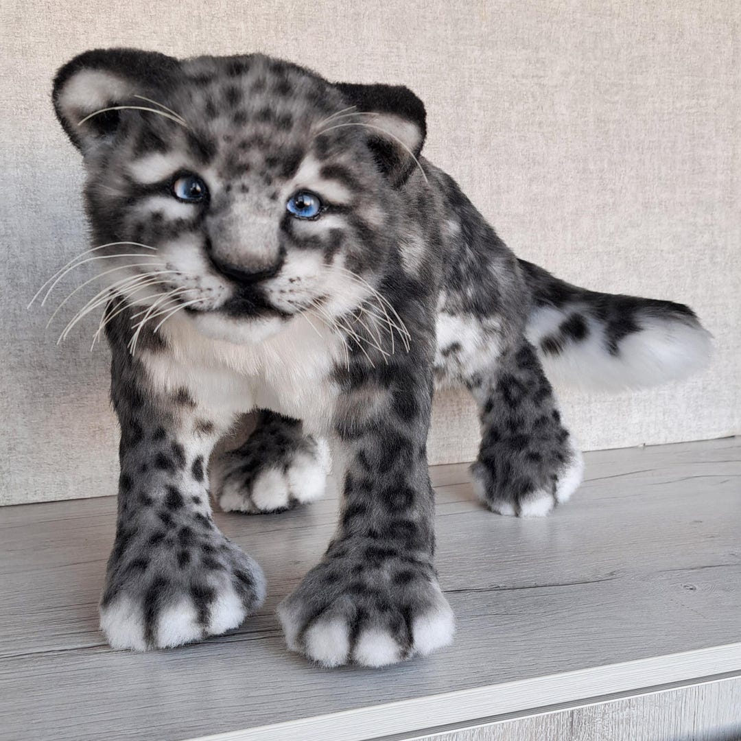 Realistic Snow Leopard Plush Toy Custom Order - Etsy