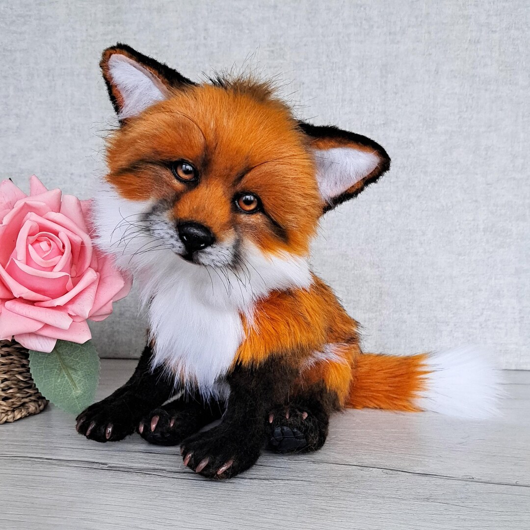Realistic Fox Stuffed Toy Fox Cub - Etsy