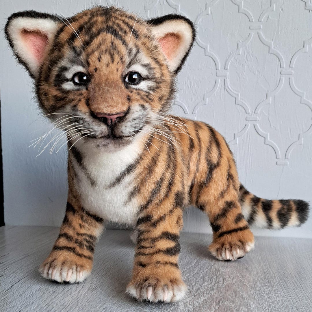 Realistic Tiger Cub Plush Toy - Etsy