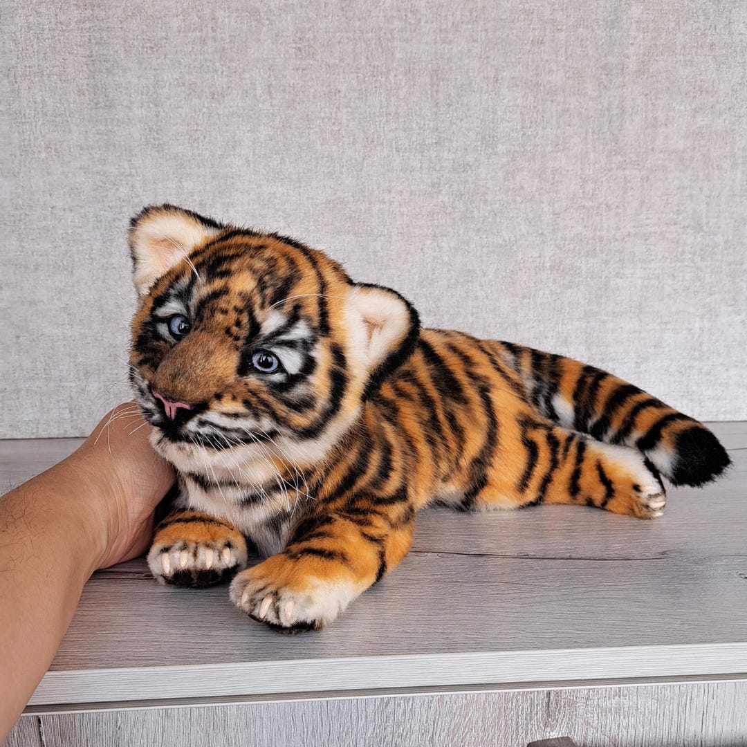 Realistic Tiger Cub Plush Toy - Etsy