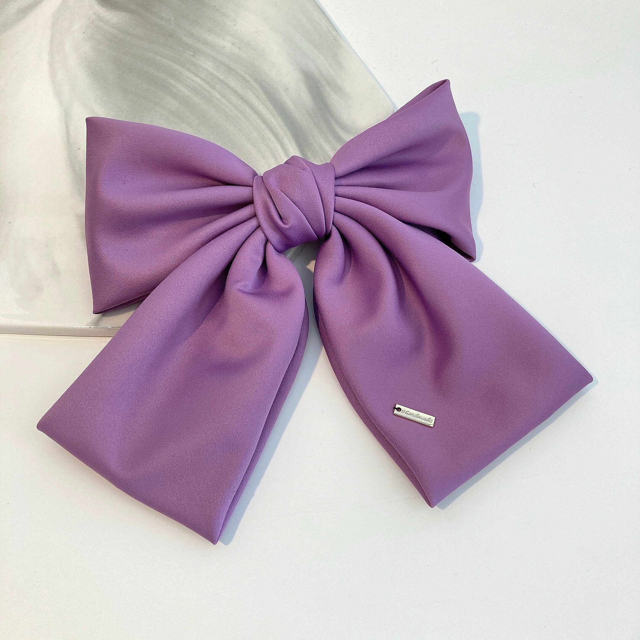 Freeship Event Lovely Lavender Satin Oversize Big Adult Hair Etsy