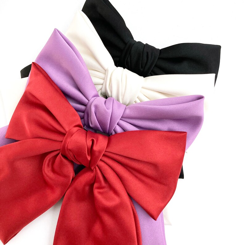 Freeship Event Lovely Lavender Satin Oversize Big Adult Hair Etsy