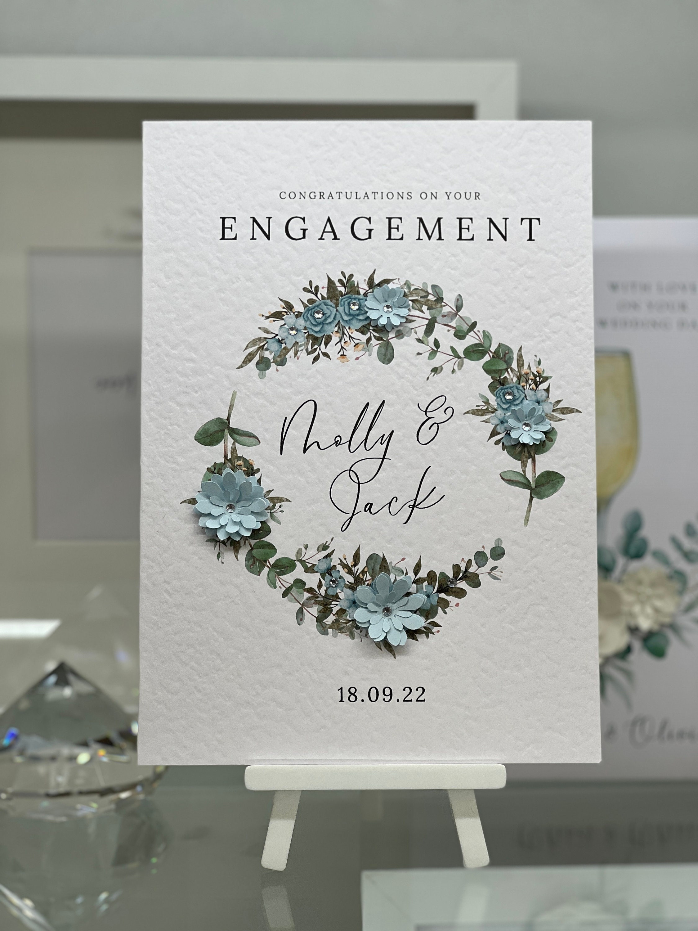 Personalised Engagement Card Handmade Engagement Card Luxury - Etsy