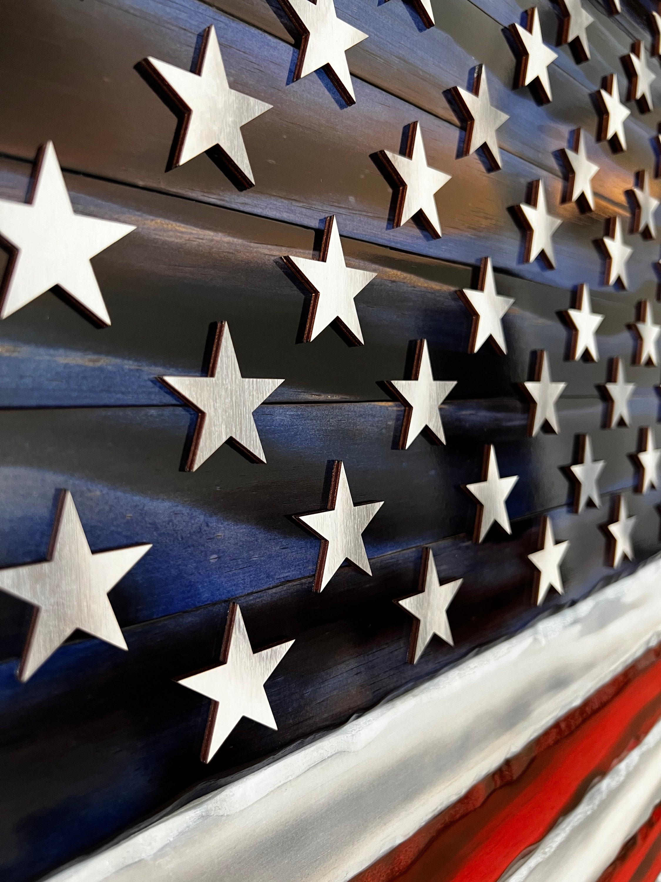 Distressed U.S. Flag | Charred American Flag | Wooden American Flag ...