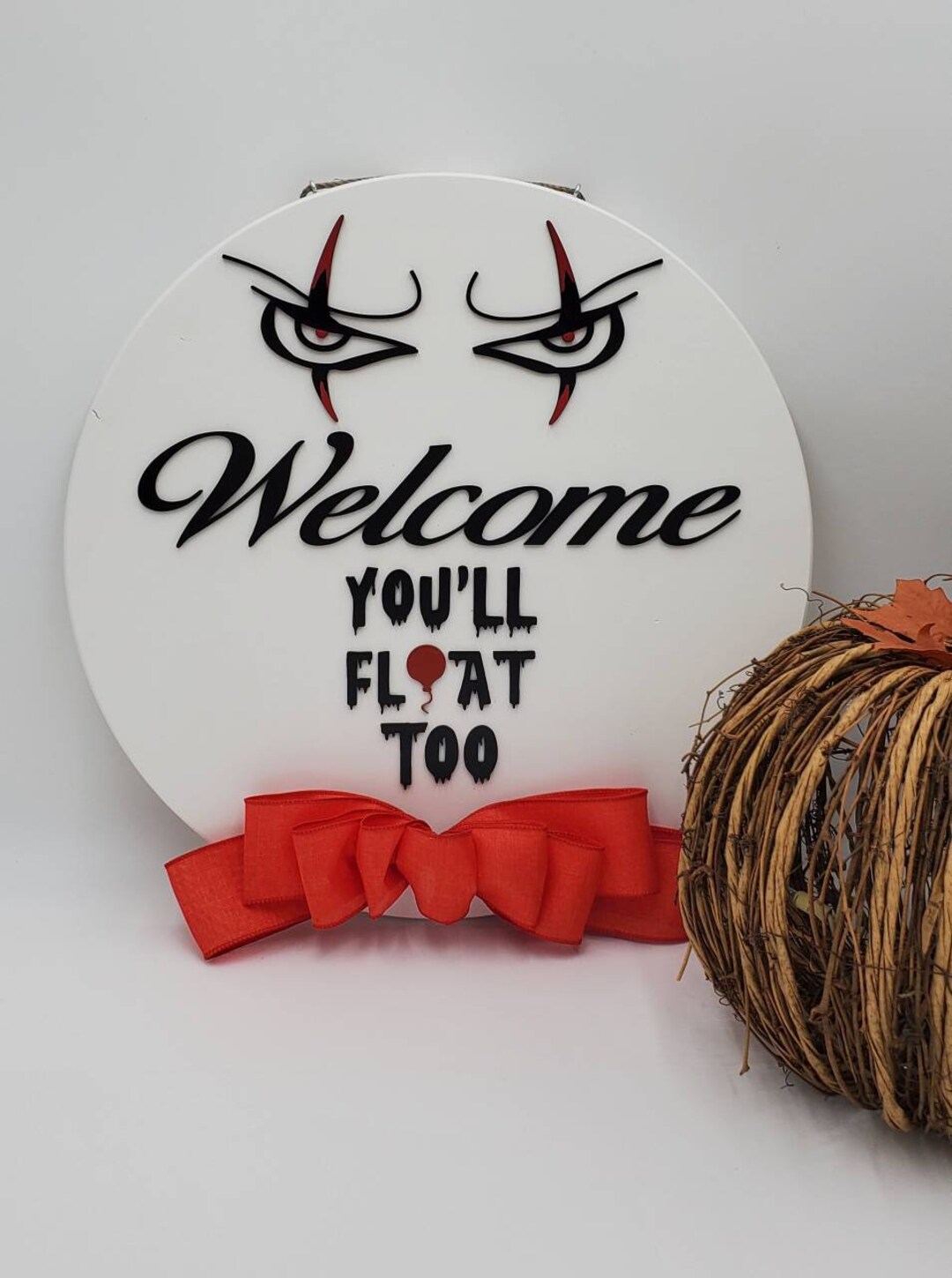 IT Halloween Door Sign Halloween Horror Sign Horror Door Hanger Fall ...