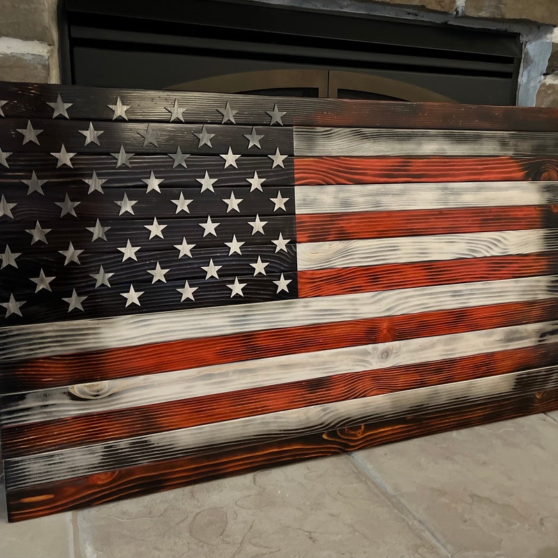 Rustic American Flag - Etsy