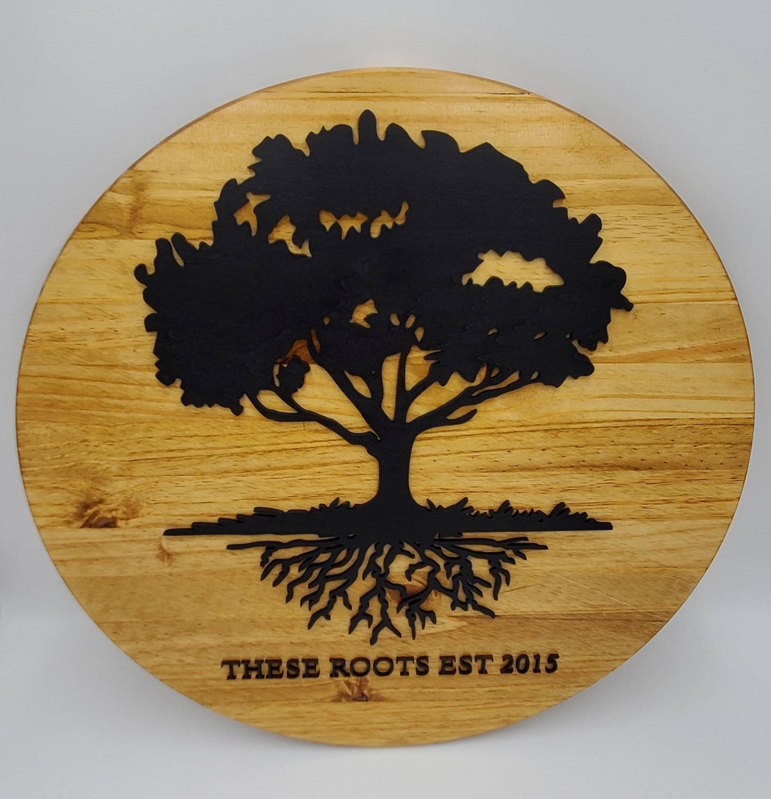 Family Tree Roots Sign | Tree Roots Round Sign | Family Tree Sign ...