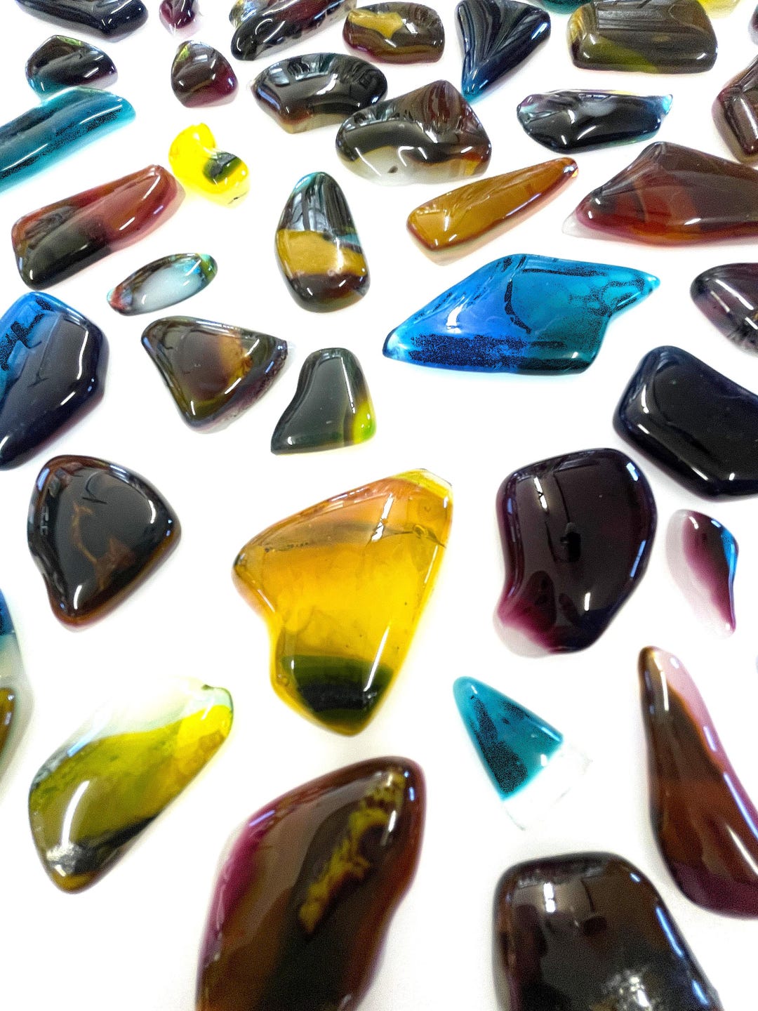 Fused Glass Blobs Jewel Tones - Etsy Canada
