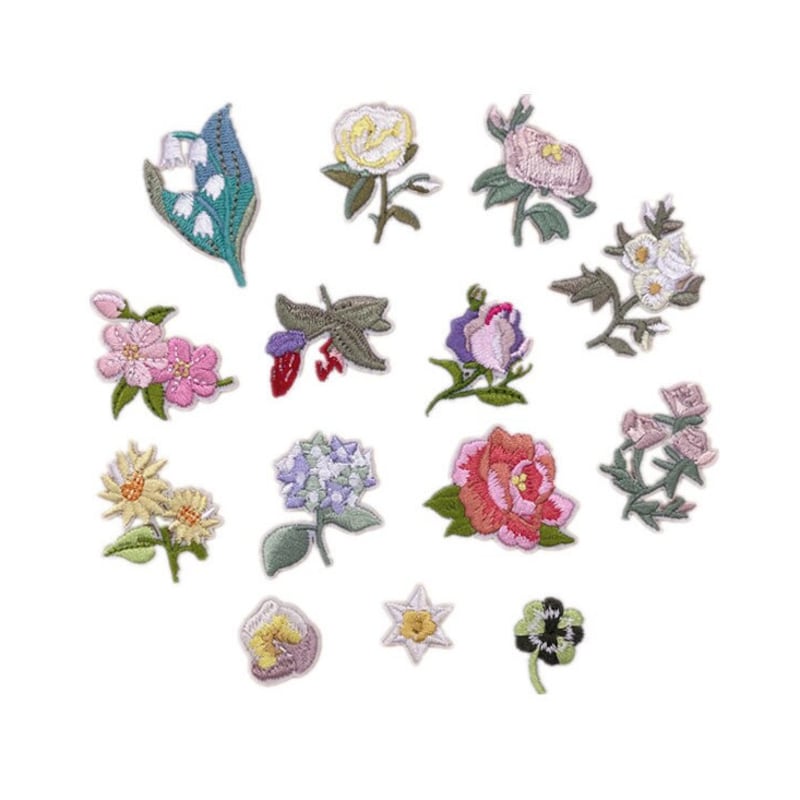 Flower Embroidery Patches - Etsy