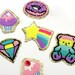 Rainbow Bear Diamond Chenille Patches, Glitter Chenille Embroidered Patch, Cake Patch, Donut ...