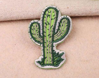 Cactus Embroidered Patch - Etsy
