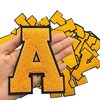 Color Letter Embroidered Patch , DIY Name Alphabet Patches, Patches for ...