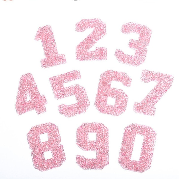 Pink Glitter Number - Etsy