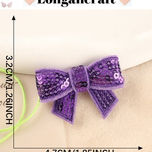 Colorful Bowknot Sequnin Patch, Glitter Bow Patch, Sew on Patches - Etsy