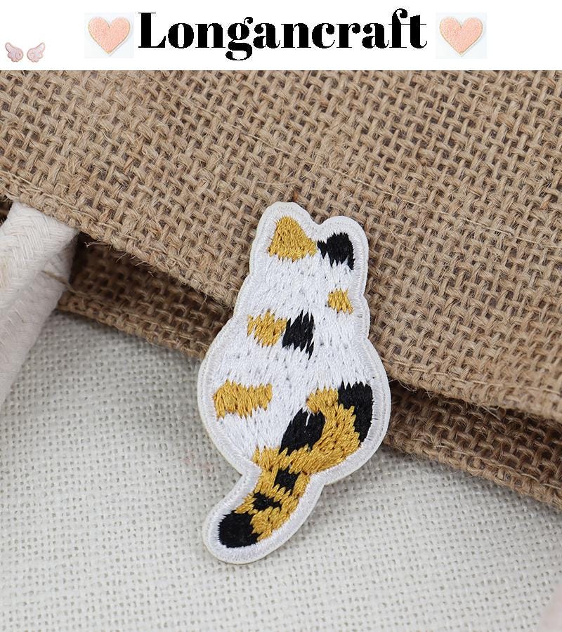 Cat Embroidered Self Adhesive Patches, Cute Animal Patches, Cat Patches ...