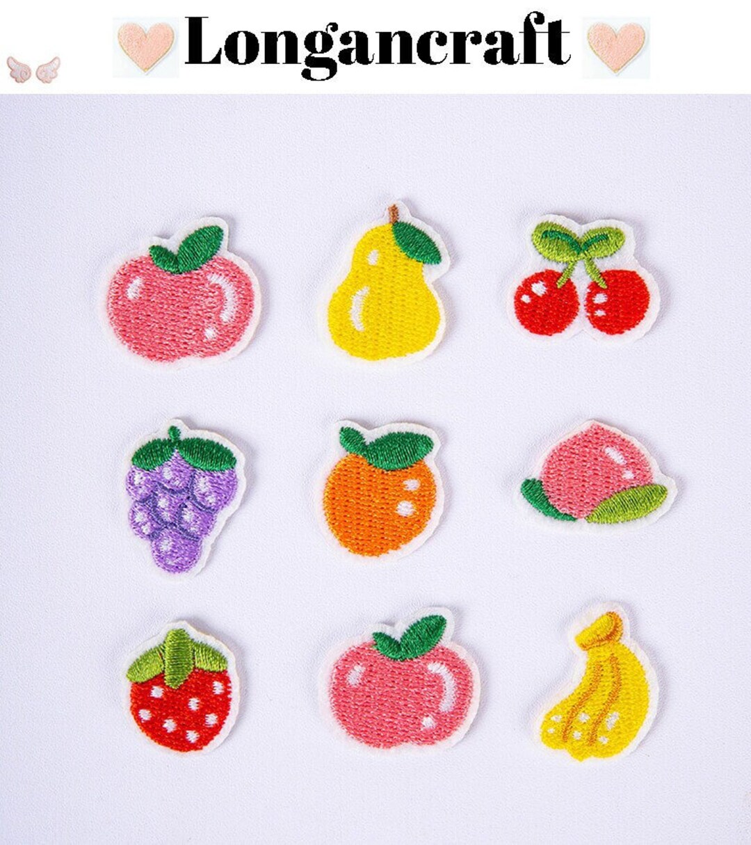 5pcs Fruit Embroidery Patch, Strawberry Patch, Cherry, Orange, Grapes ...