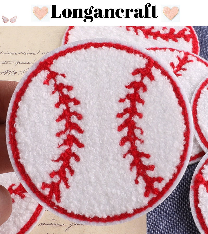 3 Inch Baseball Chenille Embroidered Patch, Iron on Applique, Sports ...