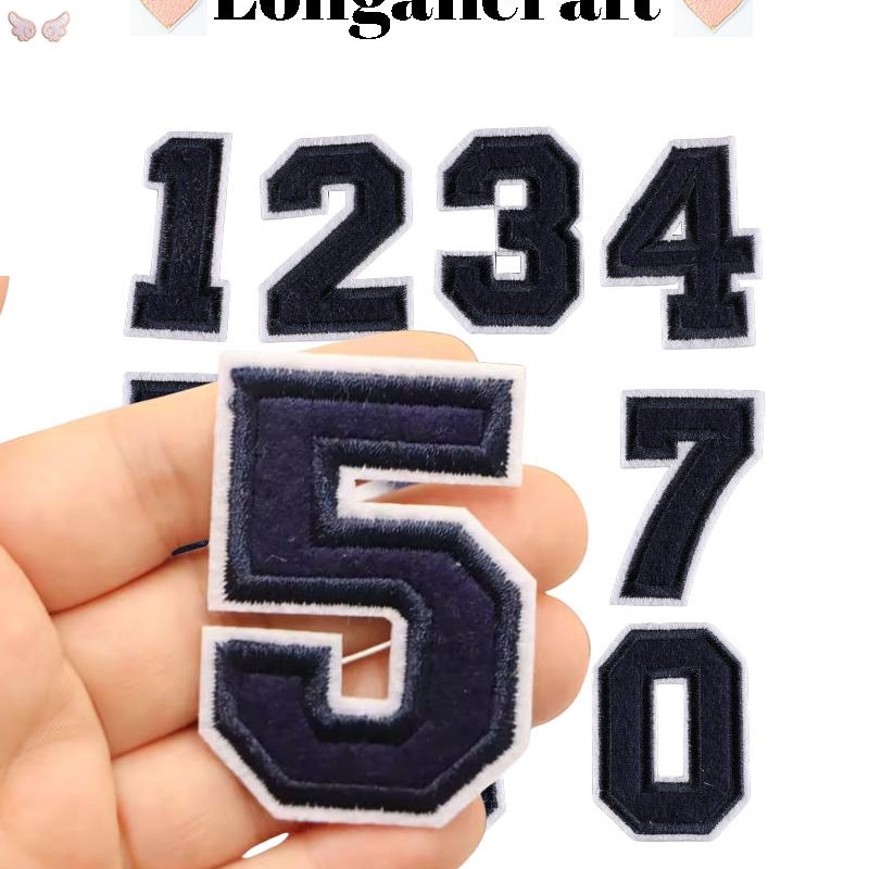 Navy Iron on Number - Etsy