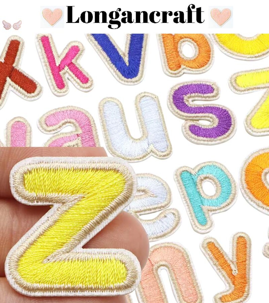 1.0 Inch Color Alphabet Letter Embroidery Patch , DIY Name Alphabet ...