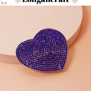 Colorful Heart Iron on Patch , Glitter Sequins Patch, Iron on Patches ...