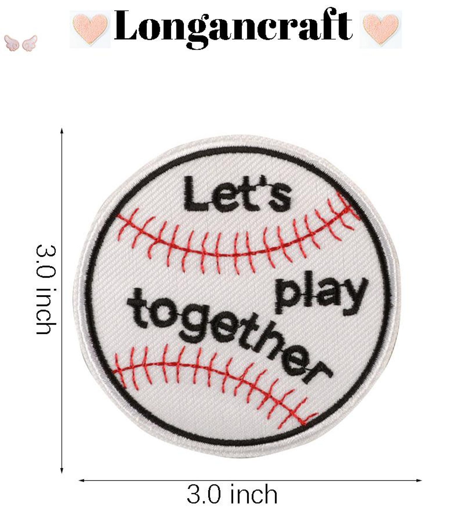 Baseball Embroidered Iron on Patches, Softball Patch, DIY Ball ...