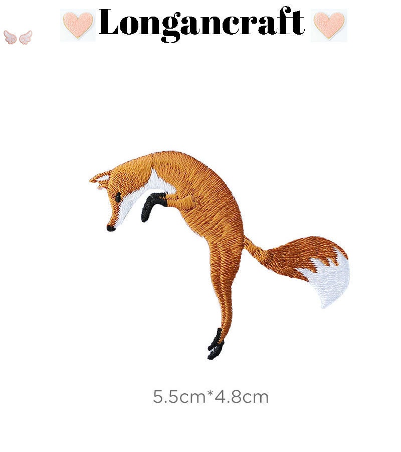 Fox Embroidered Patch Animal Embroidered Patch Iron on Patch - Etsy