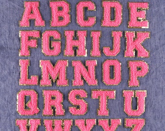Color Letter Embroidered Patch DIY Name Alphabet Patches - Etsy