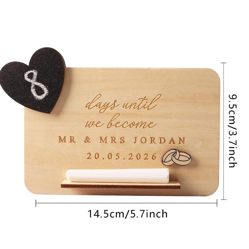Personalized Wedding Countdown, Days Until Marriage Countdown Plaque ...