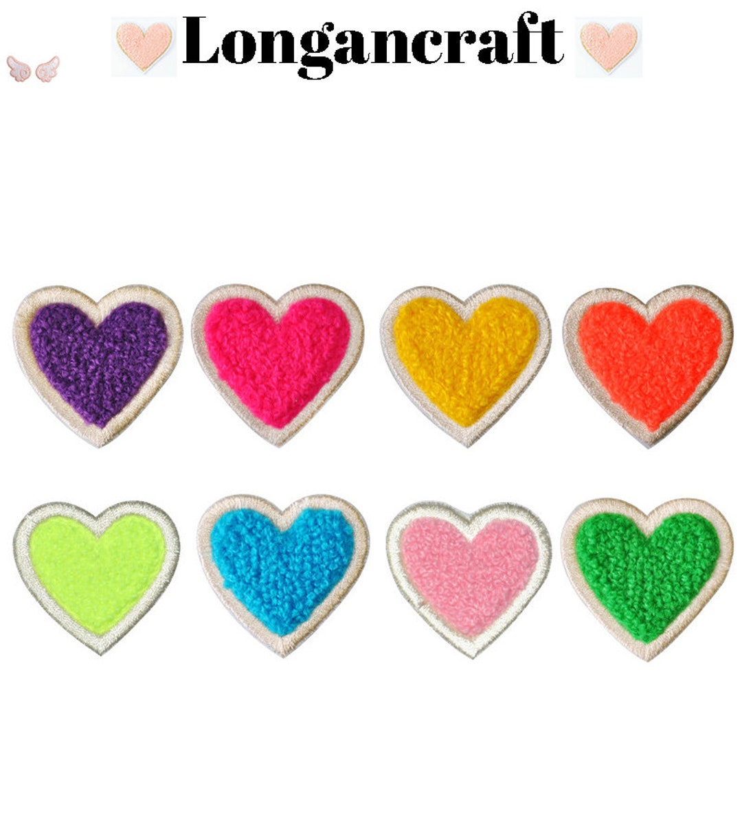 Heart Chenille Patch, Color Patch, Embroidered Patch, Iron On - Etsy