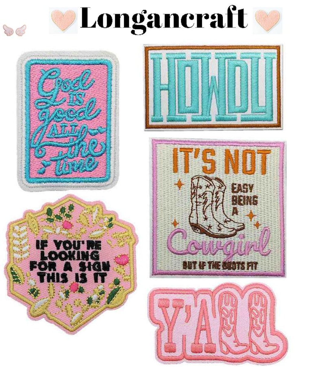 Cowgirl Embroidered Patch, Howdy Patches, Boots Patches, Western Patches for Clothing Bags, Iron ...